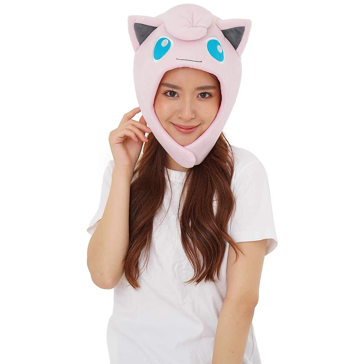 SAZAC Kigurumi Hat - Pokemon - Jigglypuff - Cozy Costume Beanie Cap - Adult Size