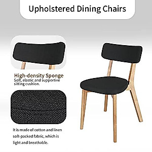 Fishat Simple Double Rod Garment Rack & SAH Solid Wood Dining Chair Set of 2