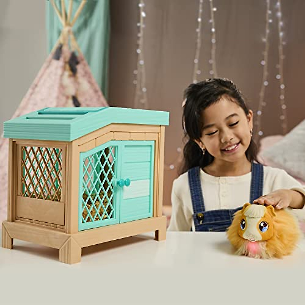 Little Live Pets - Mama Surprise | Soft, Interactive Guinea Pig and her Hutch, and her 3 Babies. 20+ Sounds & Reactions. for Kids Ages 4+, Multicolor, 7.8 x 11.93 x 11.38 inches