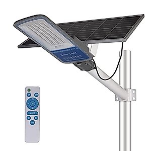 Juyace 400W Solar Street Lights Outdoor, Light Sensor Dusk to Dawn 30000Lm 6000K Super Bright LED Solar Flood Light with Remote, IP67 Waterproof for Yard Parking Lot Street & Area Lighting.