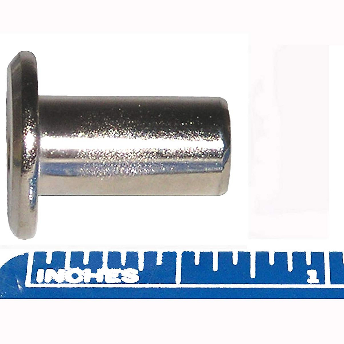 1/4" Furniture Connector Cap Flat Head Nuts - Chrome (10 Pack) - 17mm Diameter Button Head