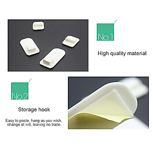 Psdndeww Wall Mount Remote Control Hanger 4 Pcs Self Adhesive Hook Set Holder