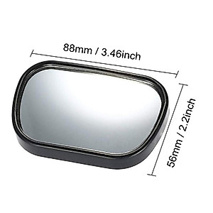 AISIBO Baby Car Mirror, Monitor Infant Child Mirror for Rear Facing Car Seat with Wide Clear View - Safety Shatterproof Rearview Mirror Adjustable Acrylic 360° for Back Seat(black)