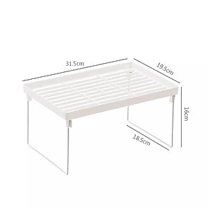 TJLSS Folding Storage Rack Skin Care Storage Shelf Desktop Organizer Space Saving Layered Storage Rack Cabinet Holders