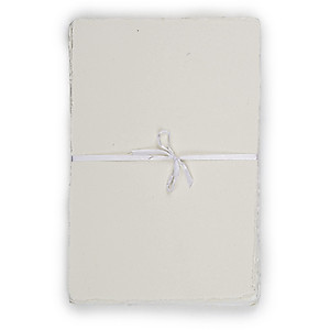 Watercolor Paper - 7.5 X 11 inches - Mixed Media Watercolor Paper - 150 GSM Thick Deckle Edge Virgin Cotton Handmade Paper - Off White