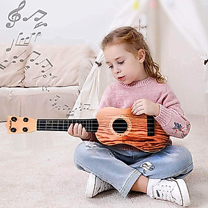 WhiteMyrtle Kids Ukulele Toys 16.5 inch Mini Guitar, Musical Toy Children Musical Instrument Educational Toys for Beginner,for Beginners Toddlers Ages 3+ Boys Girls