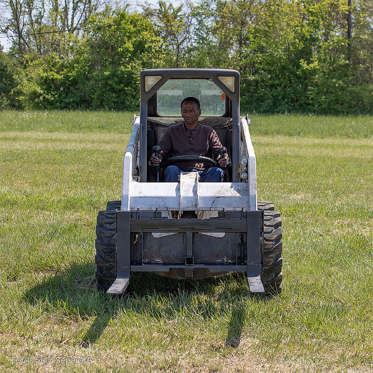 Titan Attachments 45" Skid Steer Pallet Fork Frame Attachment, Rate 4,000 LB, Quick Tach Tractor, 2" Receiver Hitch