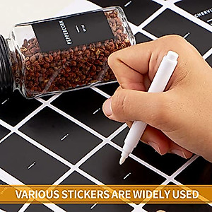 Skiileor 25 Pcs Spice Jars with Label- Glass Spice Jars with Black Metal Caps,Shaker Lids, Funnel, Chalk Pen, Brush,Cleaning Cloth 4oz Seasoning Containers Bottles for Spice Rack, Cabinet, Drawer