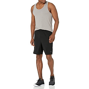 Amazon Essentials Men's Performance Tech Loose-Fit Shorts (Available in Big & Tall), Pack of 2, Black/Royal Blue, Small