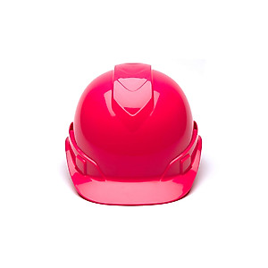 Pyramex Ridgeline Cap Style Hard Hat, 4-Point Ratchet Suspension, Hi-Vis Pink