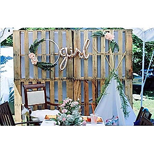 Rose Gold “Girl” Script Foil Balloon - 24” One-Piece Letters Balloon for Girl Baby Shower, Gender Reveal, Pregnancy Announcement, First Birthday Party, Christening, Baptism, Nursery Decoration