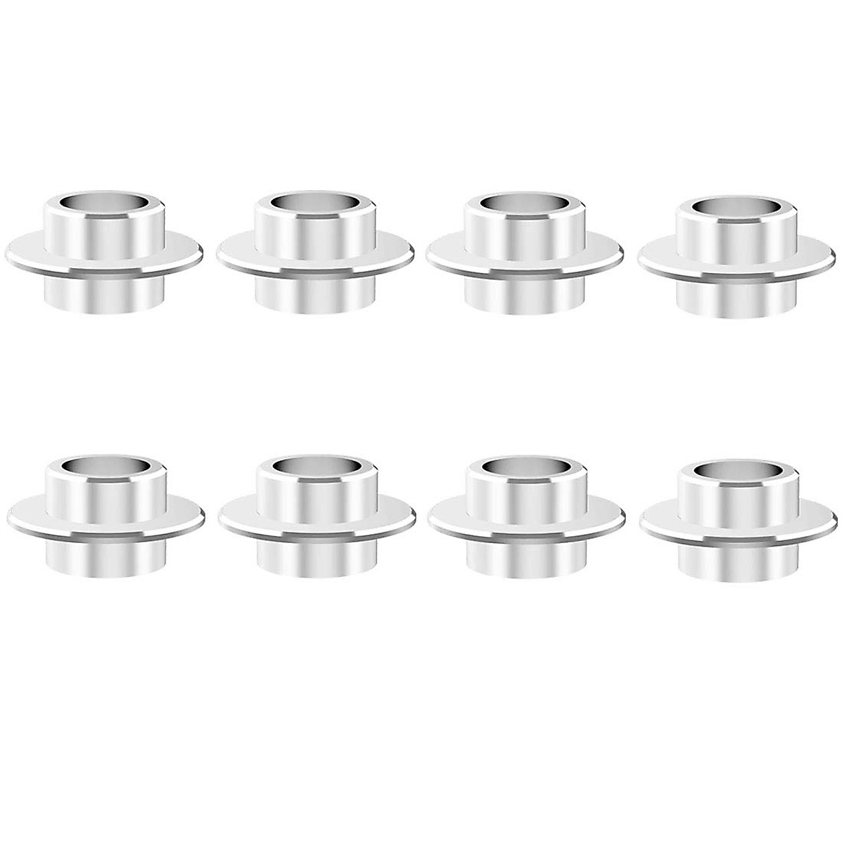 Newsfana Aluminum spacers Skates 8-Pack Spacers for Inline Skate 8mm Axles Spacers (Silver)