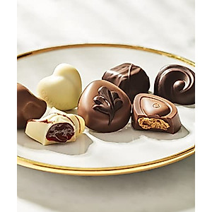 Godiva Chocolatier Assorted Chocolate Gold Gift Box, Striped Ribbon, Great Gift, Father's Day Gift, 36 pc