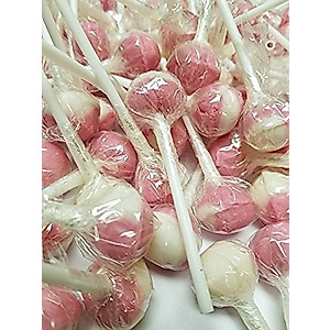 Vidal Lotta Lollies Pink and White Lollipops 75 pieces Strawberry & Cream