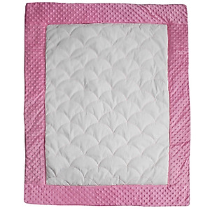 BabyFad Minky Pink 9 Piece Baby Crib Bedding Set