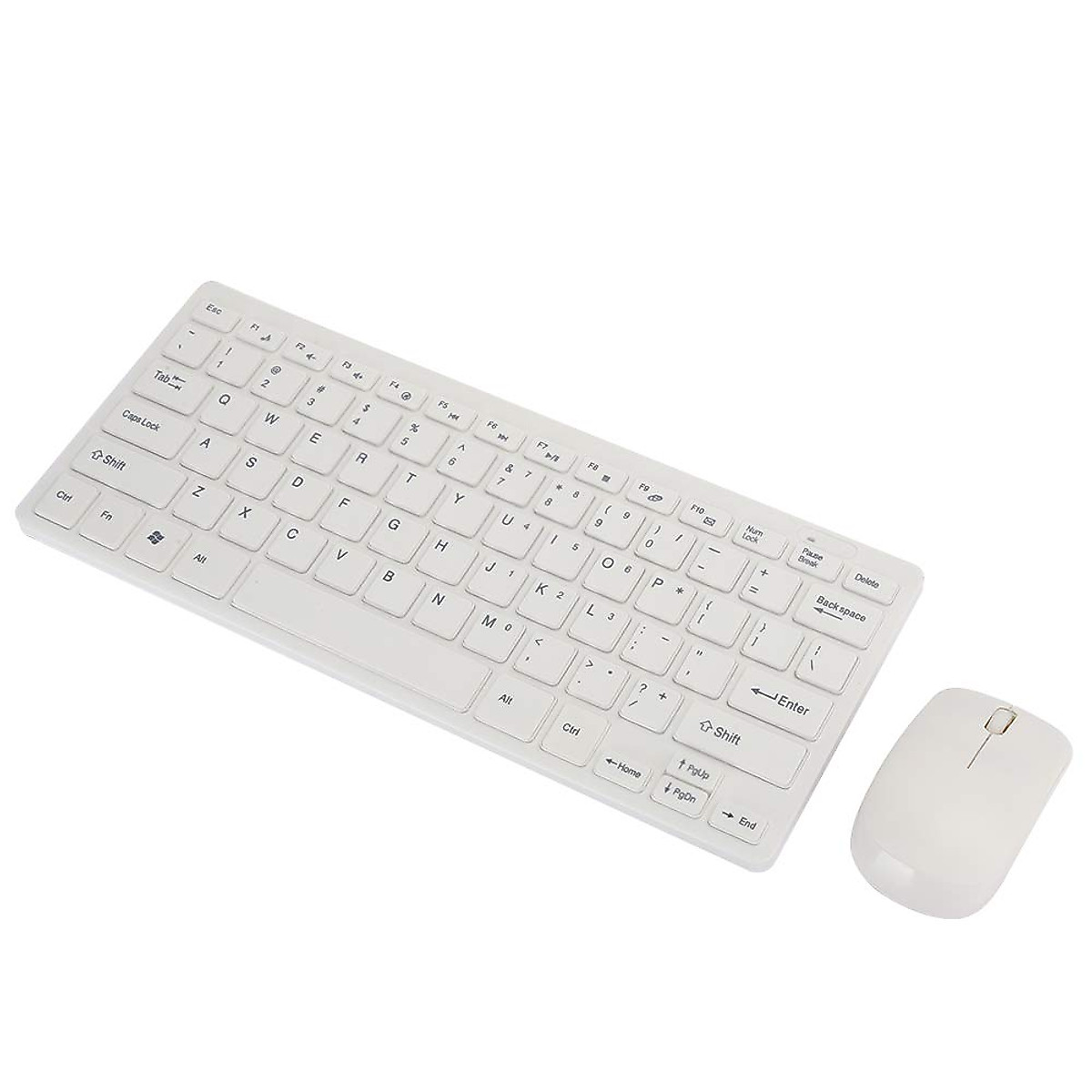VBESTLIFE Mute Keyboard and Mouse Combo,2.4G Keyboard Mouse Set with Keypad Protector USB Receiver for Notebook Office Gaming Plug and Play(White)