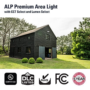 HALO ALP 250-Watt Equivalent Integrated LED Grey Premium Area Light Field Selectable CCT 3000K/4000K/5000K