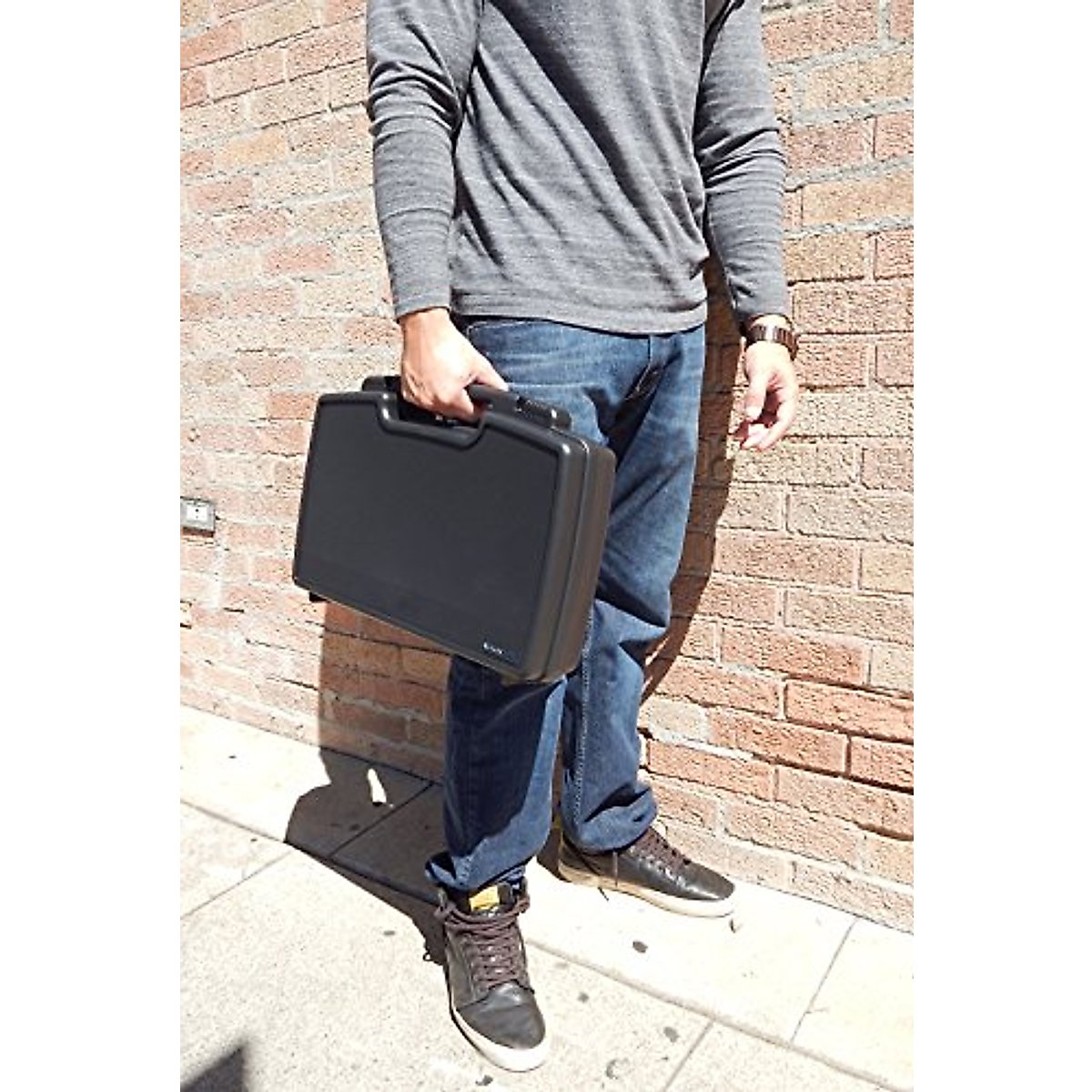 CASEMATIX Travel Case Compatible with Epson WF-100 and WF-110 Wireless Mobile Printer, Ink Cartridges, Power Adapter, Cables