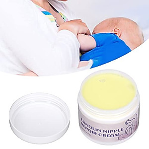 Organic Nipple Balm, 30g, Lanolin Nipple Butter Gentle Moisturizing Prevent Chapping Baby Nipple Repair Cream for Nursing Mom Lactating Mother