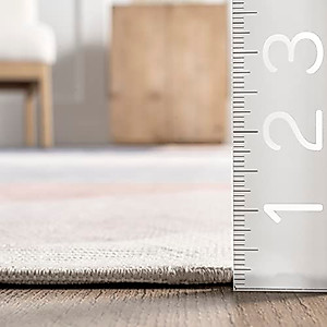 nuLOOM Afton Modern Diamond Machine Washable Area Rug, 8x10, Beige