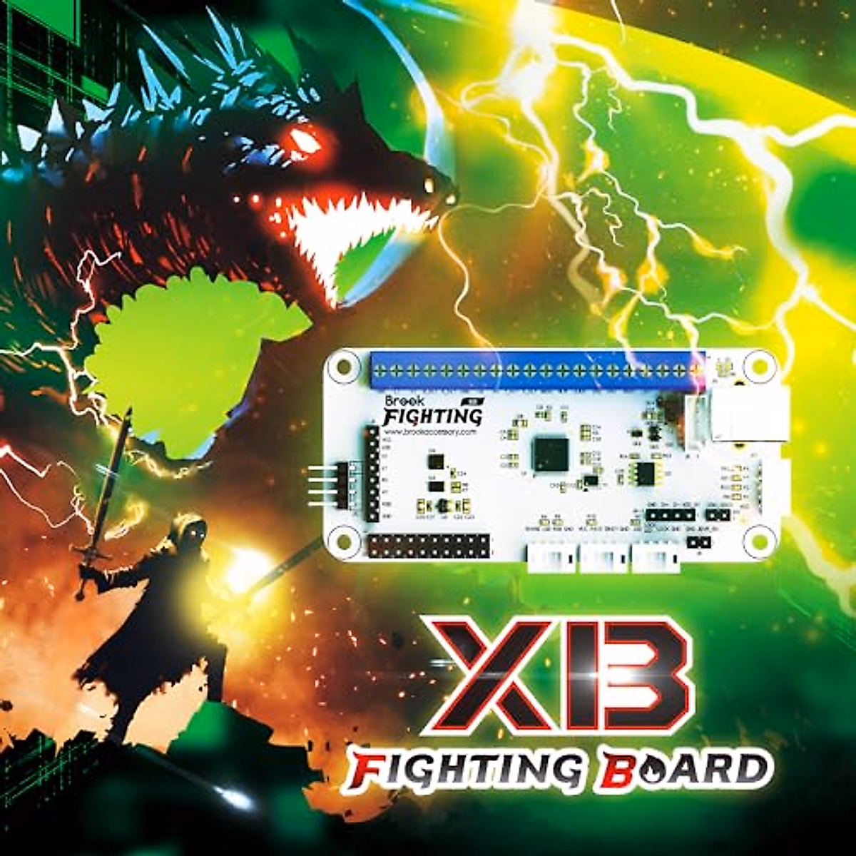 Brook XB Fighting Board - Pre-installed header version, Arcade Stick PCB For XB 360, Original Consoles, and PC