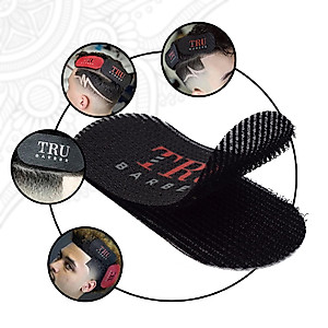 TRU BARBER HAIR GRIPPERS ® 2 COLORS BUNDLE PACK 4 PCS for Men and Women - Salon and Barber, Hair Clips for Styling, Hair holder Grips (Red/Black)