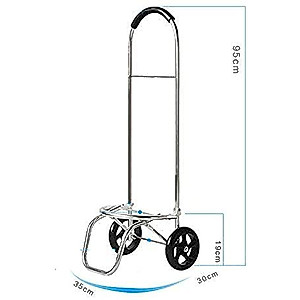 Shopping Trolley on Wheels Multi Function Shopping Cart Trolley Wheel Lightweight Aluminum Folding Luggage Cart Push-Pull Car Storage Hand Trucks,Blue ,