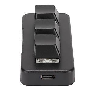 Zyyini Mechanical Keyboard, USB Mini 3 Keys Keyboard RGB Mechanical Gaming Keyboard, Wired//BT 3 Mode Connector, HID Programming Macro for Dos,for Windows,for Android