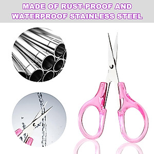 4 Pcs Small Scissors All Purpose, Stainless Steel Small Sewing Scissors Set with Protective Cover, Mini Detail Craft Scissors for Paper Cutting, Sewing, Scrapbooking, DIY Projects
