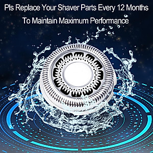 SH60/72 Replacement Heads Compatible with Philipsi Norelcoo Shaver for S6810, S6820, S6850, S6880/81, Replacement Heads for Series 6000 Shavers