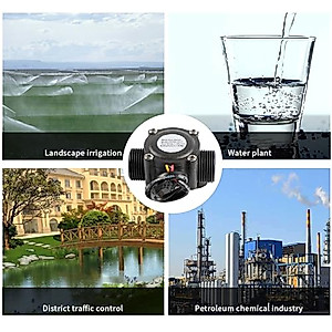 3/4'' Water Flows Flows Meter Flowmeter Counter Water Flows 3.5V-24V 2-60L/min Flowmeter Counter