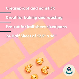 for good: Parchment Paper, 24 Half Sheets – Pre-Cut Brown Natural Baking Paper – Unbleached FSC Certified – Non-Toxic, Chlorine Free, Non-Stick Silicone-Coated Oven-Safe Paper