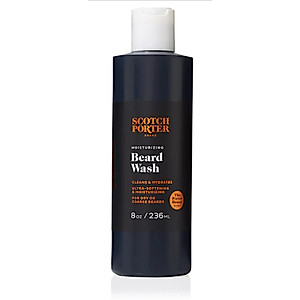 Scotch Porter Moisturizing Beard Wash for Men | Porter House | Cleanses, Softens & Hydrates for Healthier Beard | Formulated with Non-Toxic Ingredients, Free of Parabens, Sulfates & Silicones | Vegan | 8oz Bottle