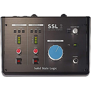 Solid State Logic SSL 2 Desktop 2-In/2-Out USB Type-C Audio Interface Bundle with Solid State Logic SSL 2 / SSL 2+ Interface Custom Carrying Case