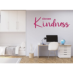 Kindness Vinyl Wall Decal - Customizable Inspirational Quote - Choose Kindness - Home Decor for Bedroom, Family Room, Classroom, or Office - Removable Sticker