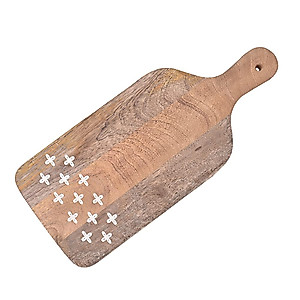 Indian Shelf 1 Piece Wood Cutting Board with Handle | Kitchen Essentials | Chopping Boards for Meat Veggies Fruits | Kitchen Chopping Board | Wooden Board | Non Slip Chopping Board