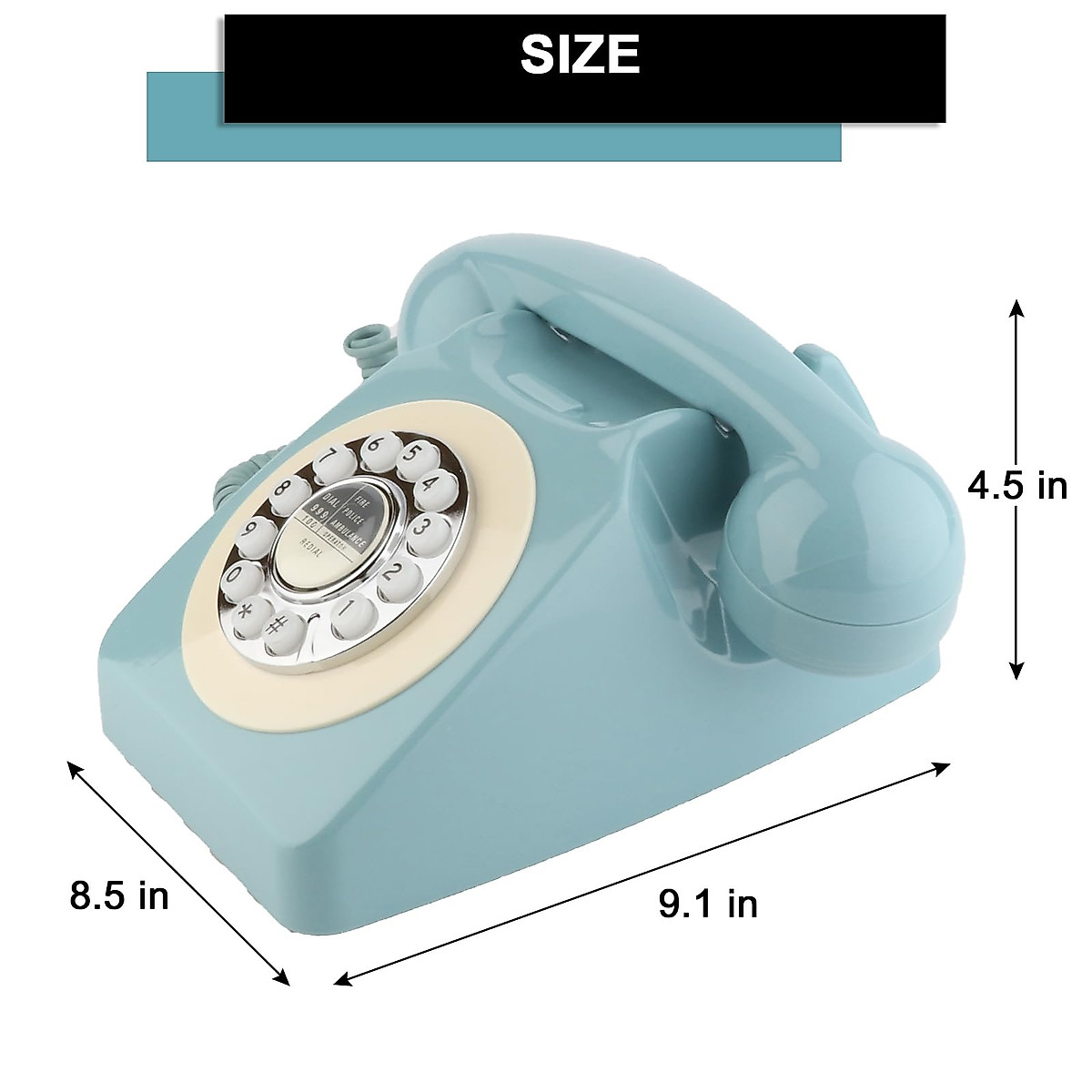 Sangyn Retro Landline Telephone | Classic Corded Phone