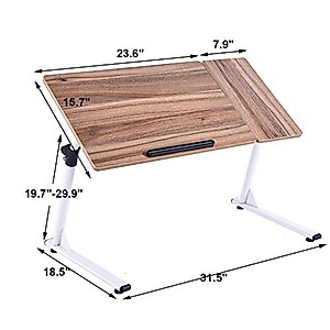 Zewuai Home Office Desk Can Be Raised and Lowered Folding TV Tray 31.5 x 15.7x19.7-30 inch -U.S. Shipping
