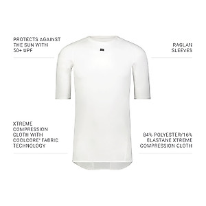 Russell Athletic Men's Standard Half Sleeve Compression Tee, White, X-Large