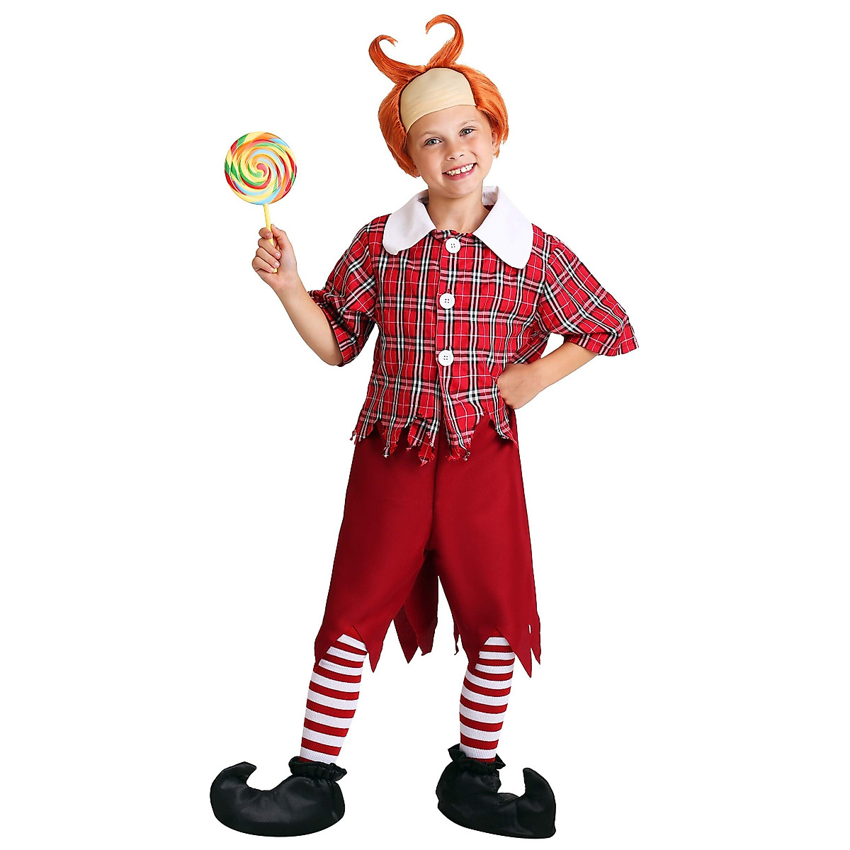 Fun Costumes Munchkin Costume for Kids, Lollipop Guild Member Halloween Outfit Medium (8-10), Red