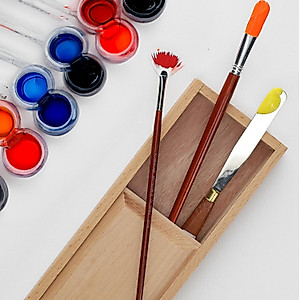 PRO ART Paint Brush Box, 15-inch x 4-inch x 1-1/4-inch, Natural