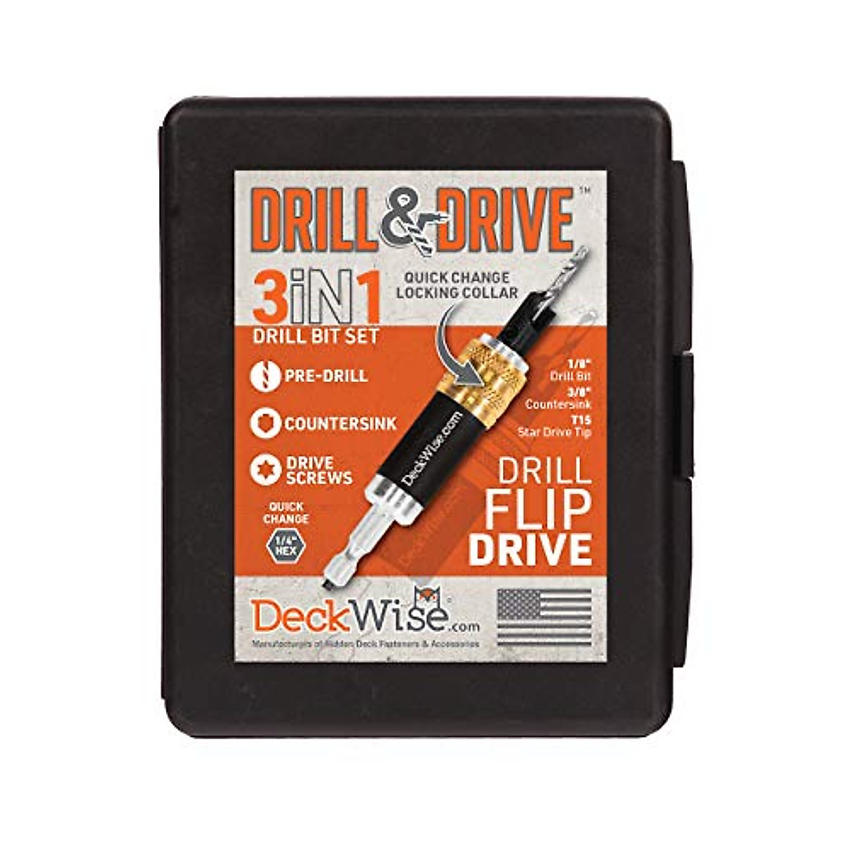 DeckWise Drill & Drive Tool for Pre-Drilling, Countersinking & Driving Decking (Hardwood, Composite, PVC, Pressure Treated)