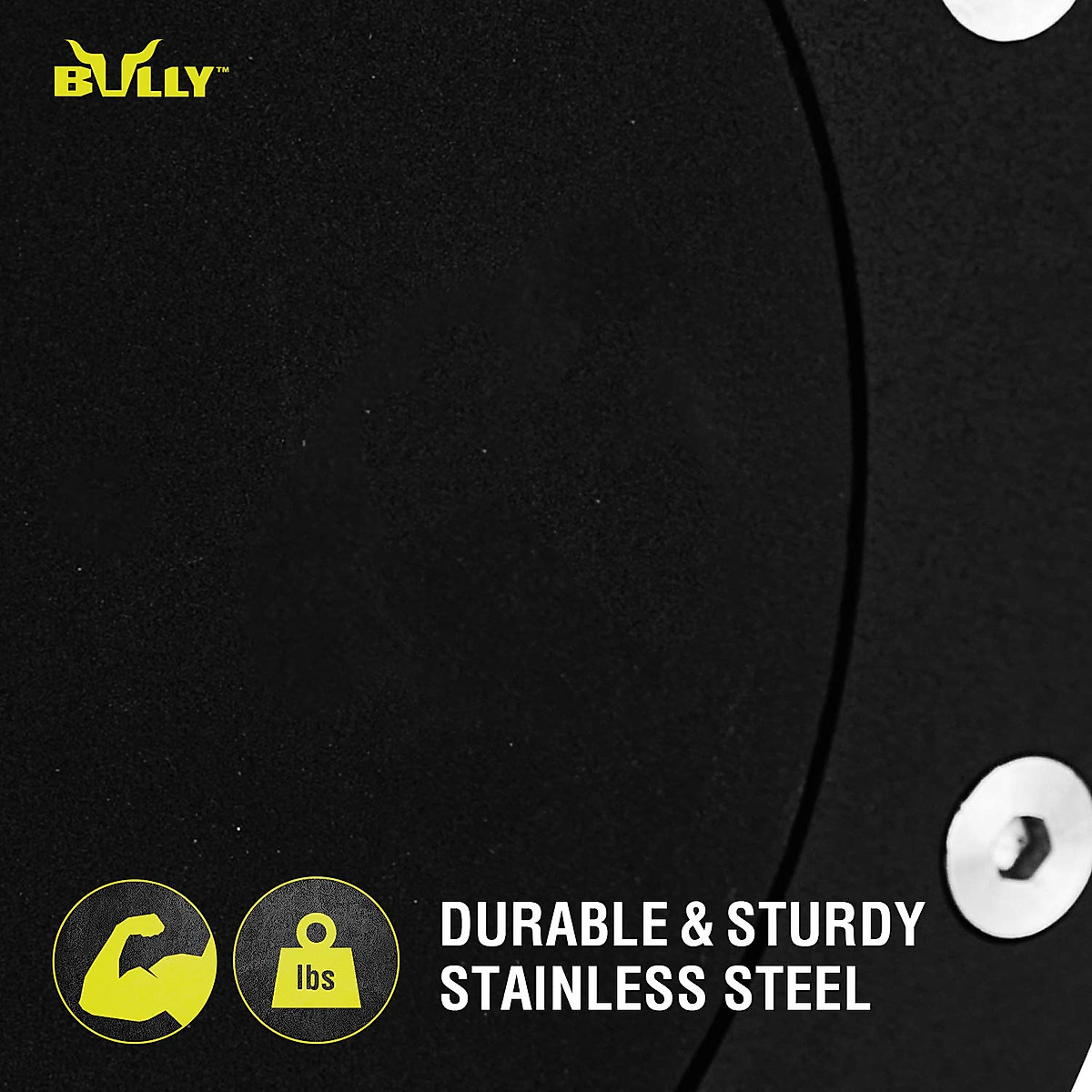 Bully BBS-2302 Black Bull Series Stainless Steel Universal Fit Truck Stick On Gas Door Cover for Trucks from Chevy (Chevrolet), Ford, Toyota, GMC, Dodge RAM, Jeep