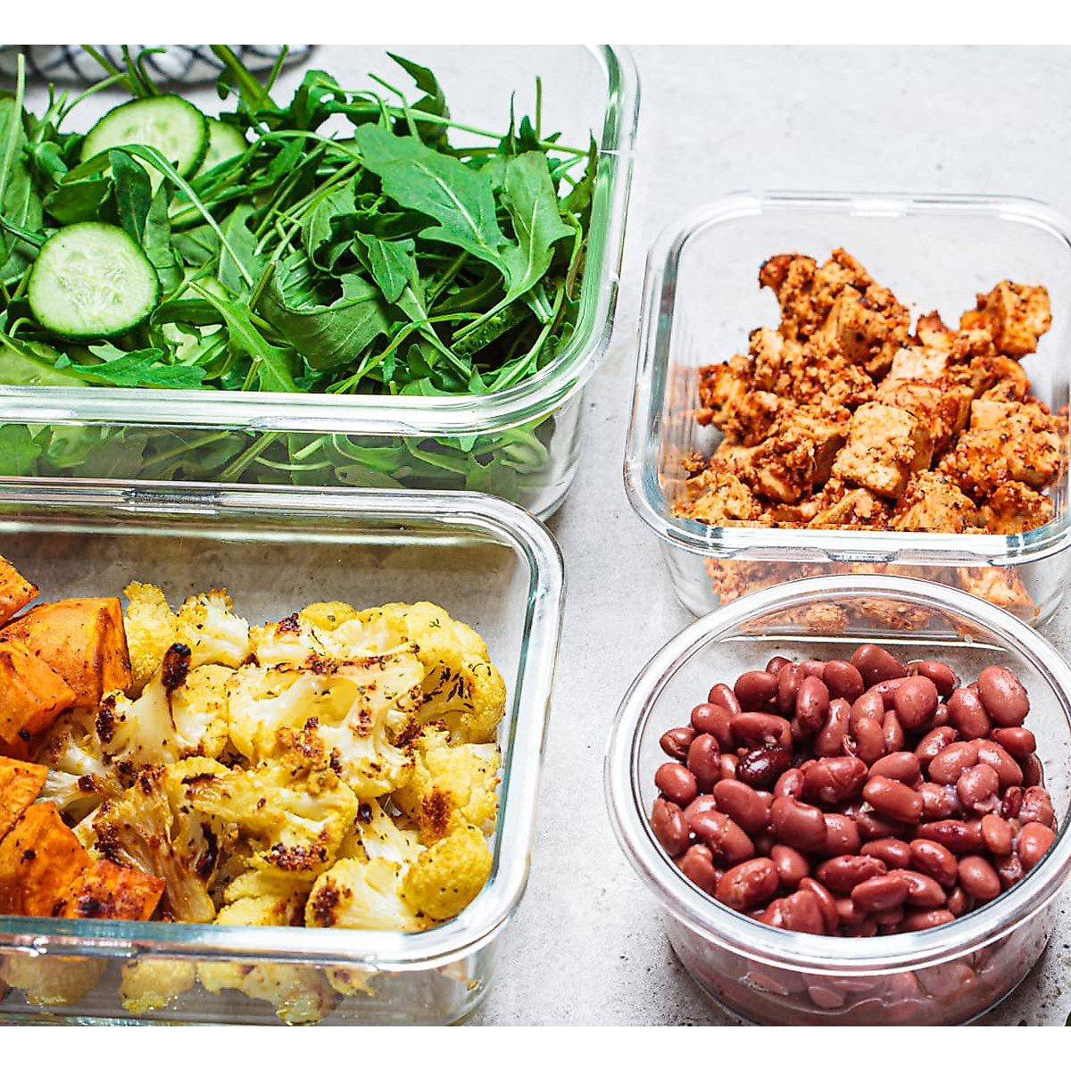 M MCIRCO 30-Piece Glass Food Storage Containers with Snap Locking Lids, [10-Pack,22 Oz] Glass Meal Prep Containers with Lids