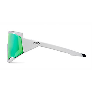 KOO Spectro Sunglasses I Performance Eyewear for Road, Triathlete & Cyclocross Sports - White Green