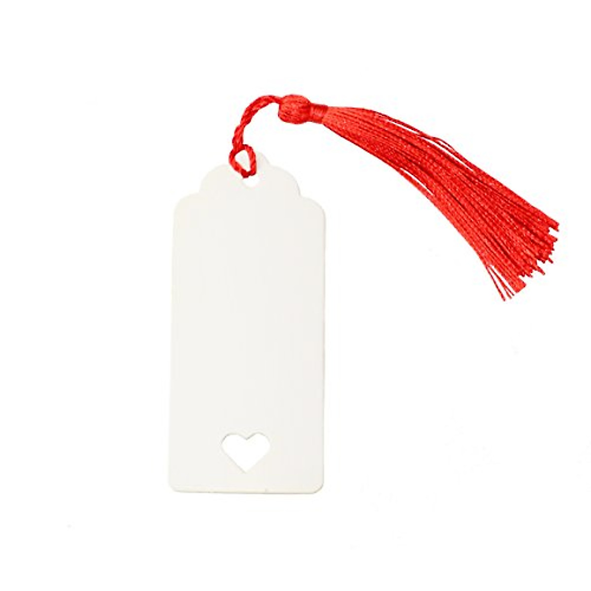 Makhry 100 Pcs Bookmarks for Women Thank You Gift Tags Book Markers with Tassels Inspirational Bookmarks Book Lovers Gifts for Women Girls Teens Students Theachers Graduations(White&Red)