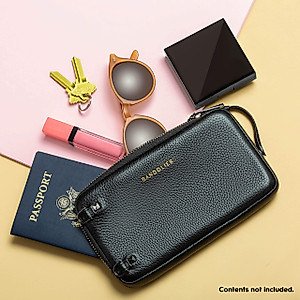 Bandolier Emma Crossbody Phone Case and Expanded Zip Pouch Set - for iPhone 14 Pro Max - Black/Pewter