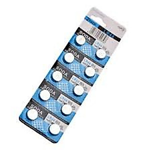 AG13 LR44 L1154 357 A76 Alkaline Button Cell Battery with Retail Blister Pack Cards (10) by YMCtoys