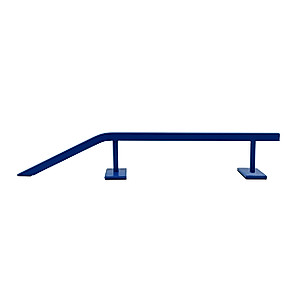 Teak Tuning Fingerboard Rail with Pole Jam Entrance, 12.5" - Custom Designed Solid Steel Construction, Matte Powder Coated Finish in Cobalt Blue - Superior Non-Slip Foam Feet