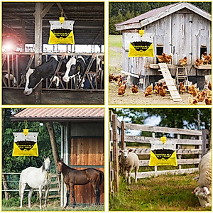 Glovv Fly Traps Outdoor Hanging, 8 Natural Pre-Baited Fly Hunter Stable Horse Ranch Fly Trap, Mosquito Fly Bags Outdoor Disposable Catchers Killer Repellent for Barn Farm Patio & Camping